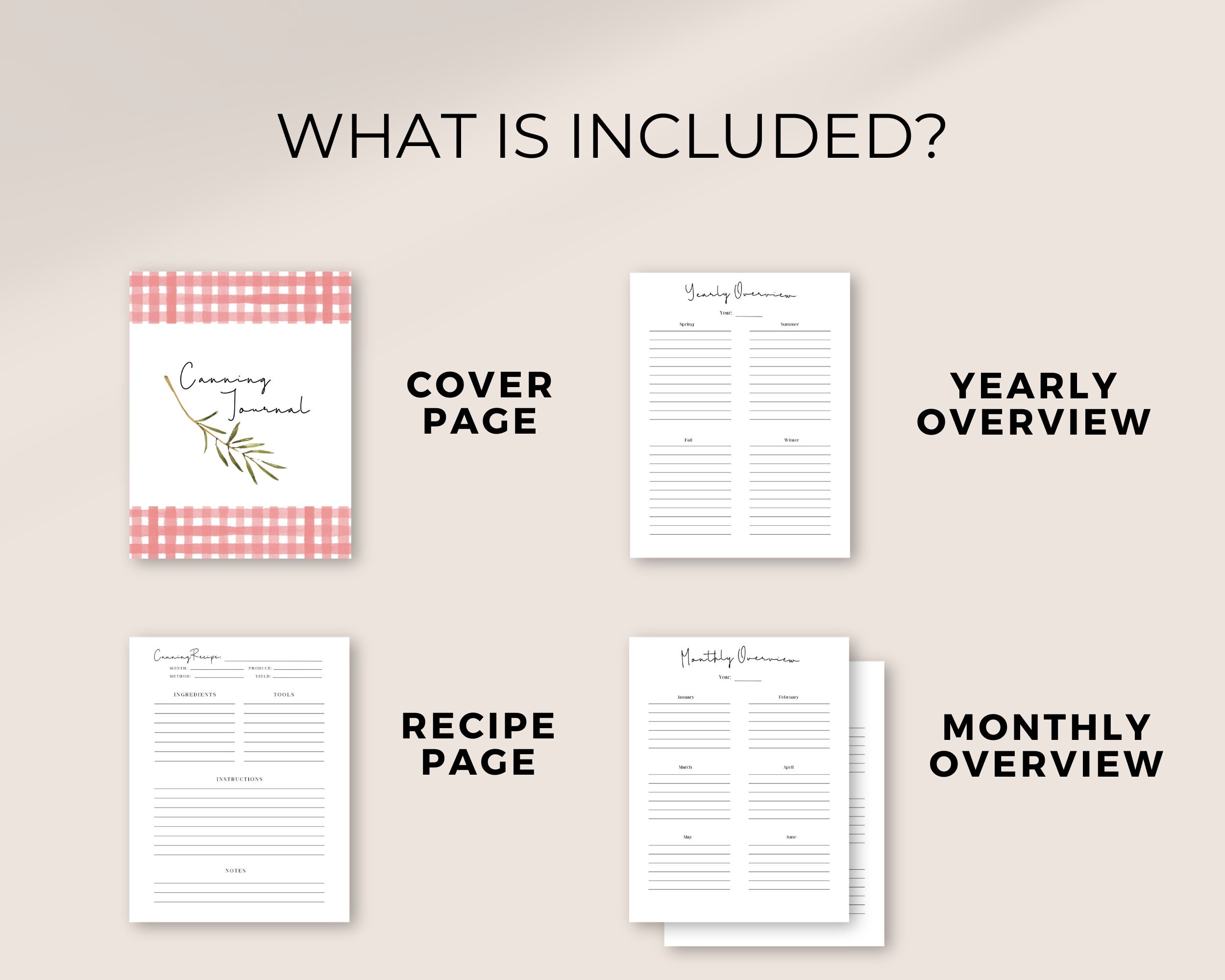 Printable Canning Journal | Canning Inventory Sheet for Your Kitchen ...