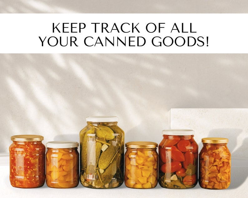 Printable Canning Inventory Template Canning Inventory Sheet for Your ...