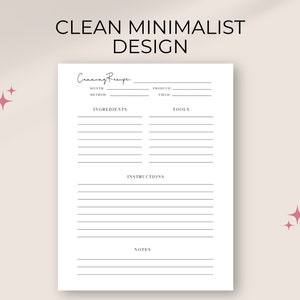 Printable Canning Recipe Template | Canning Recipe Sheet for Your ...