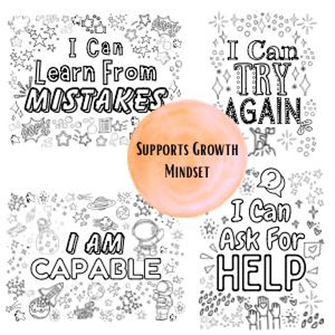 Printable Affirmation and Coping Tools Coloring Pages for Adults and ...