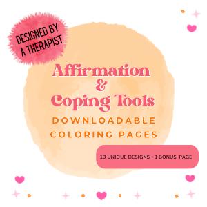 Printable Affirmation and Coping Tools Coloring Pages for Adults and ...