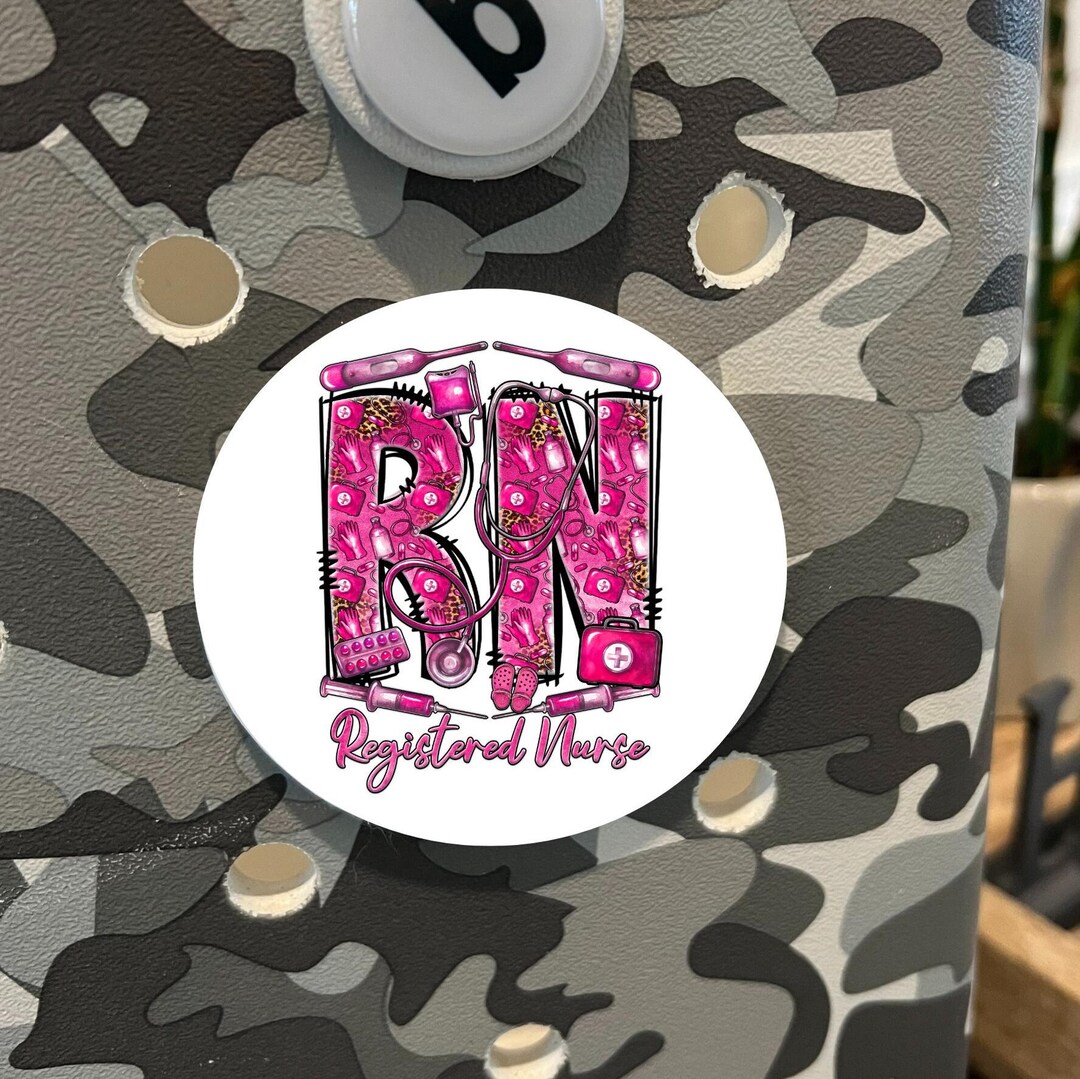 Hot Pink RN Nurse Bag Tag: Healthcare Worker Gift - Etsy