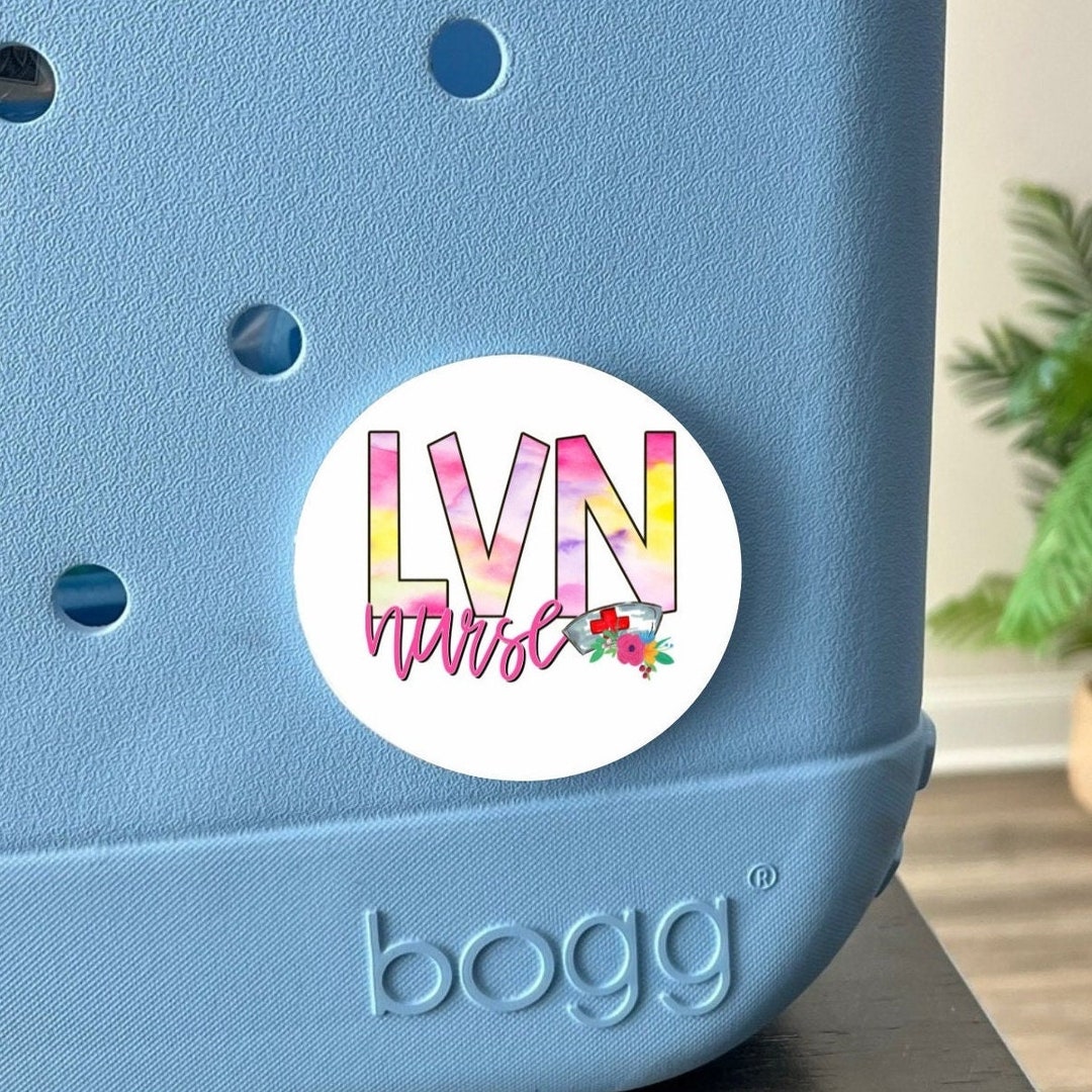 LVN Nurse Bogg Bag Tag: Watercolor Design, Nurse Gift - Etsy