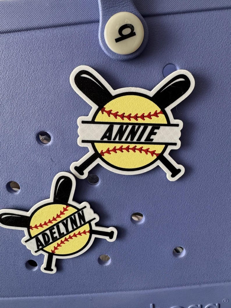 Personalized Softball Bag Tag: 3D Printed Waterproof Bogg Bag Accessory ...