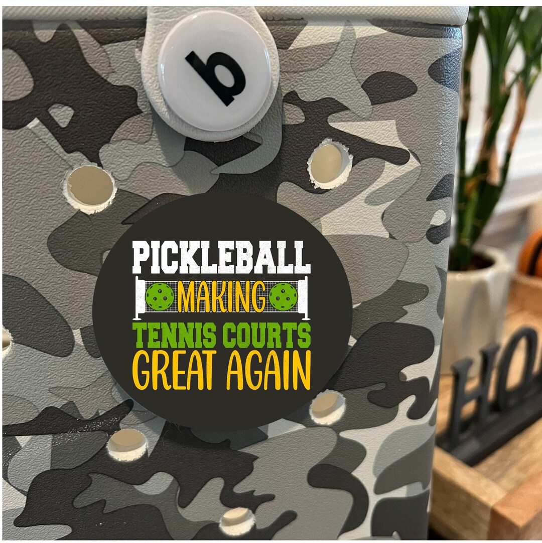 Pickleball Making Tennis Courts Great Again Bogg Bag Tag Pickleball Bag ...
