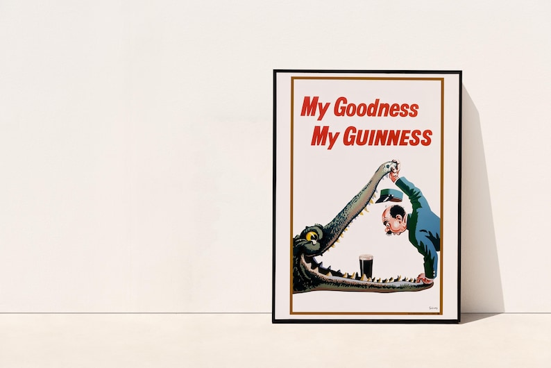 My Goodness My Guinness Vintage Beer Poster, 1936 Advertisement, Home ...