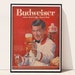 Budweiser Vintage Bar Cart Poster, When There's Life There's Bud, Retro ...
