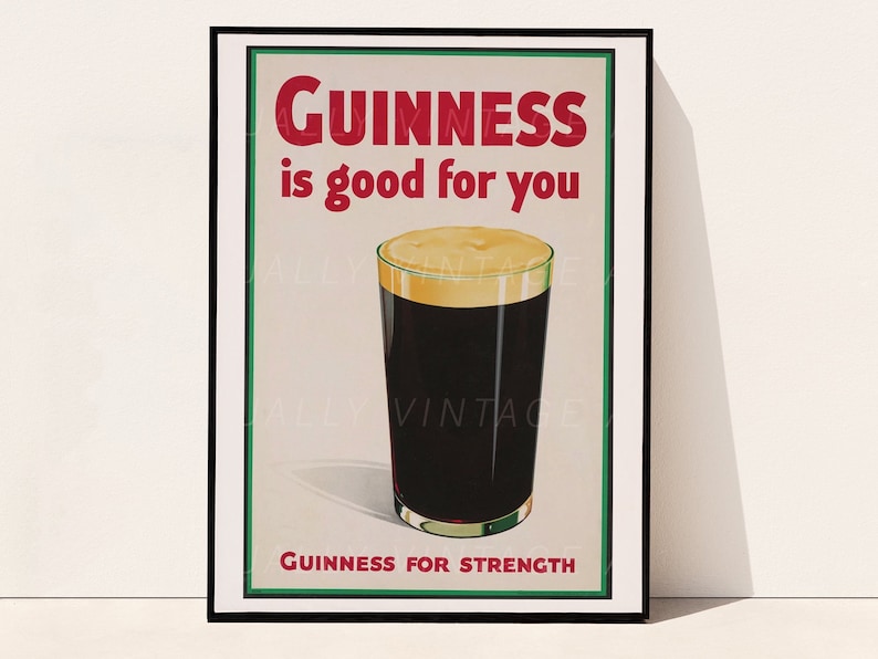 Guinness is Good for You, Guinness for Strength Vintage Beer AD 1920 - Etsy