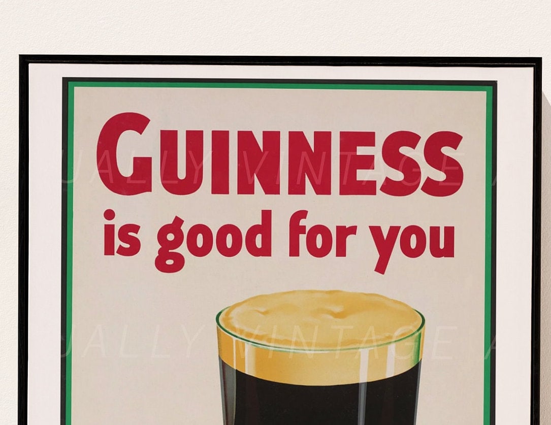Guinness is Good for You, Guinness for Strength Vintage Beer AD 1920 - Etsy