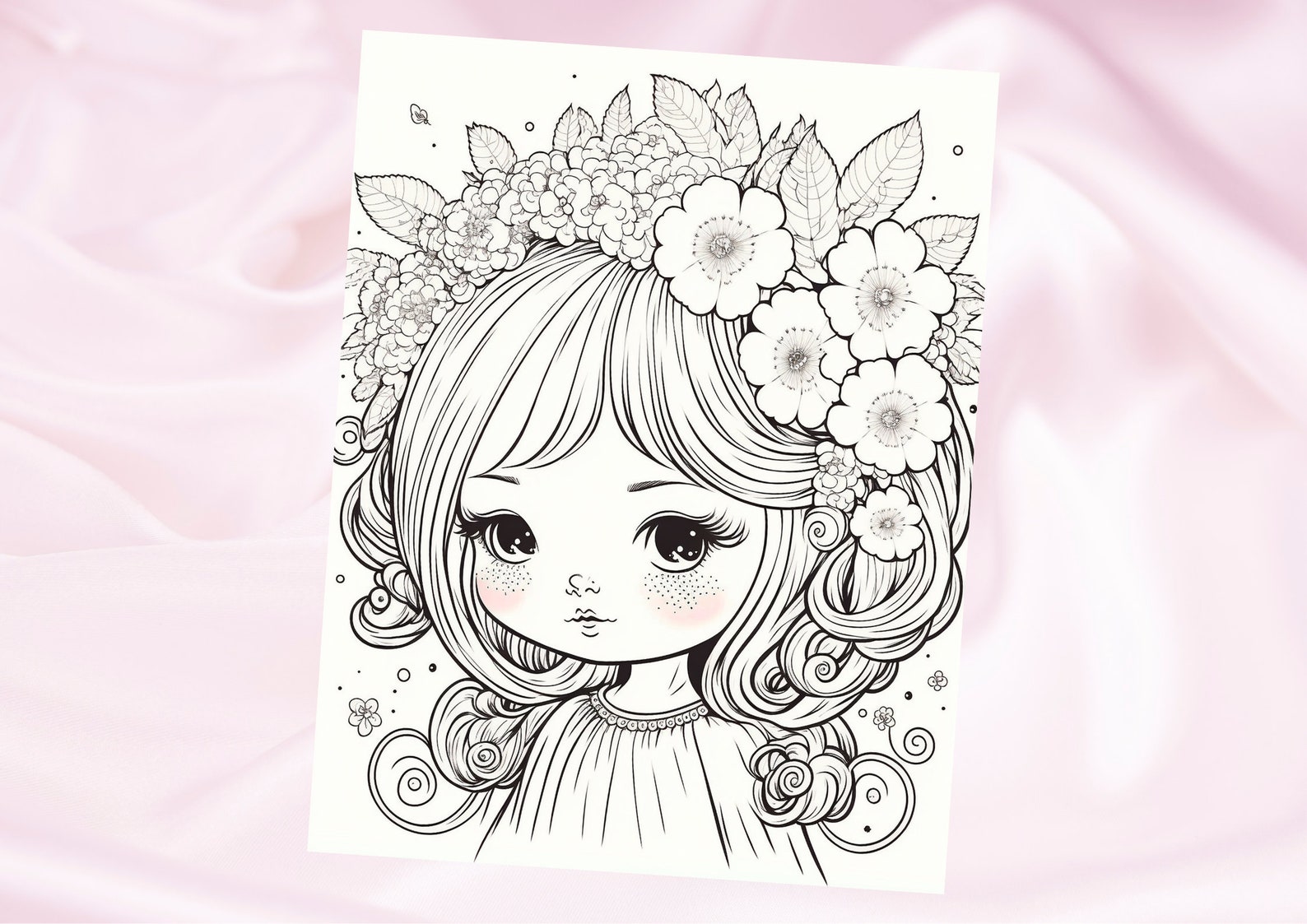 Chibi Girls Coloring Pages, 9 Page Princess Book (PDF Download - Etsy