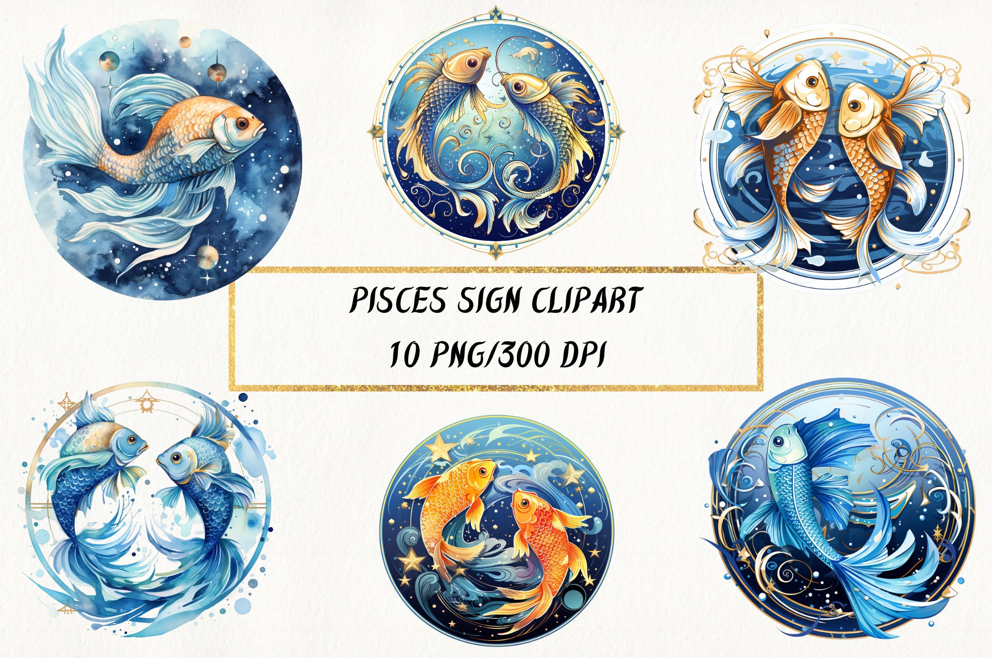 Pisces zodiac sign clipart - Horoscopeaz.com