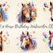 16 Horse Birthday Clipart | Birthday Horse Clipart Bundle | Printable ...