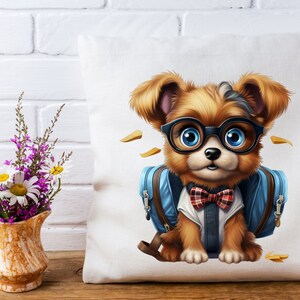 Cute Dogs Back to School Clipart, School Dog PNG Bundle, Commercial Use ...