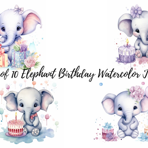 Elephant Birthday - Etsy