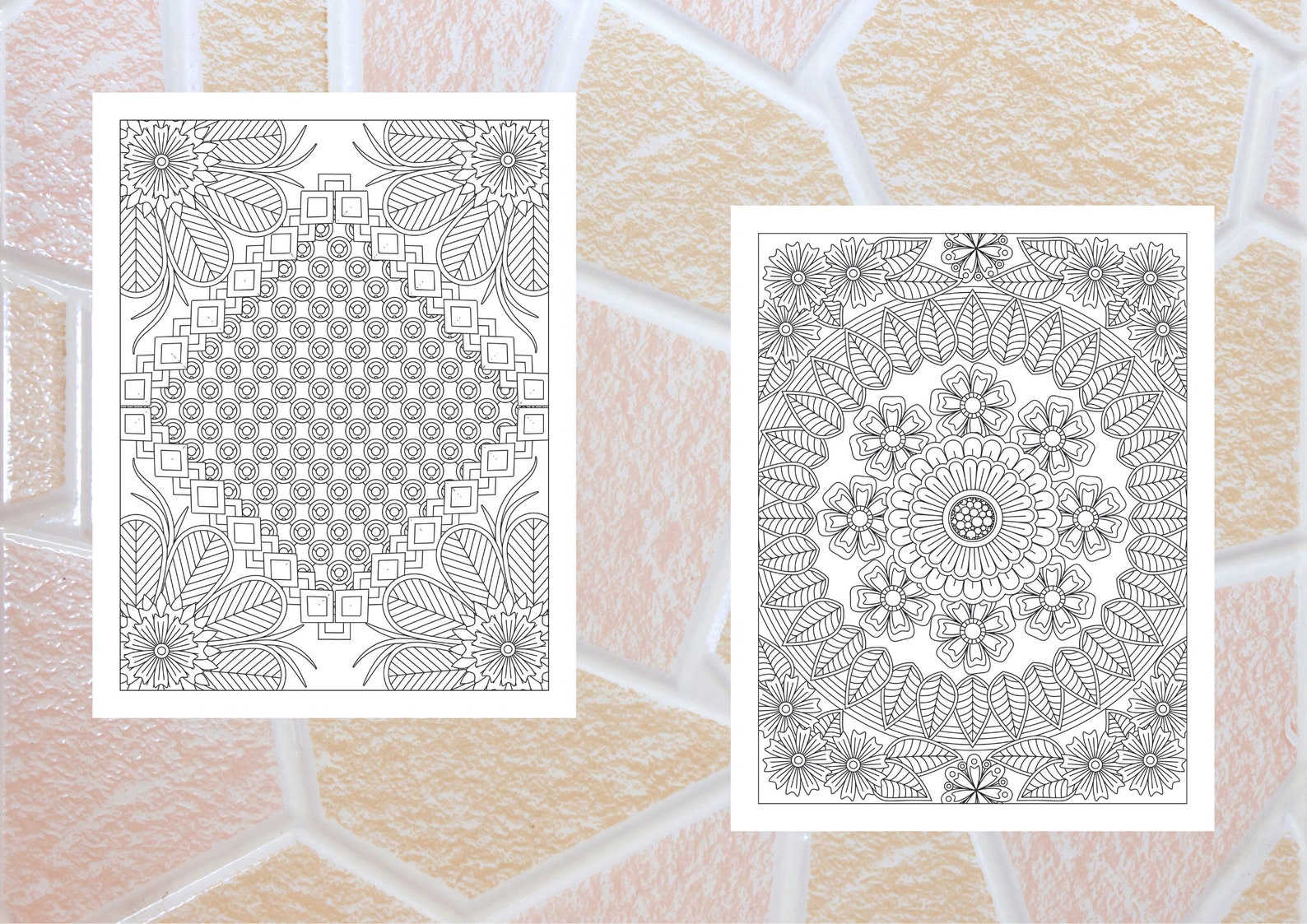 30 Zentangle Coloring Pages for Adults, Relaxation Therapy Adult ...