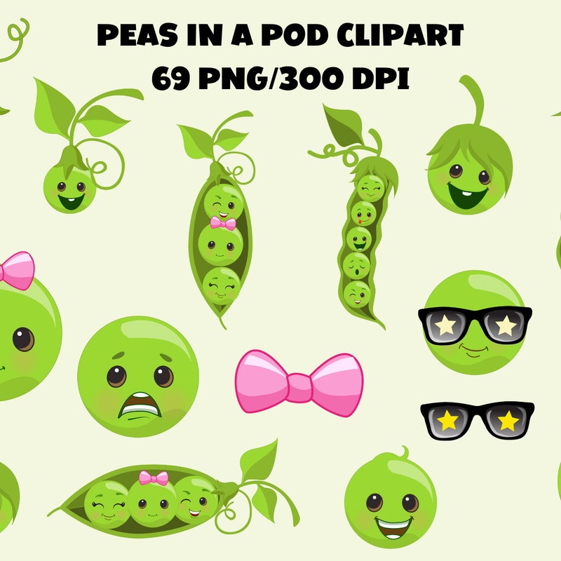 Peas Clipart - Etsy