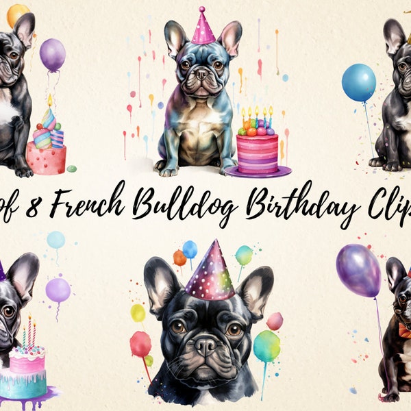 French Bulldog Happy Birthday Card - Etsy