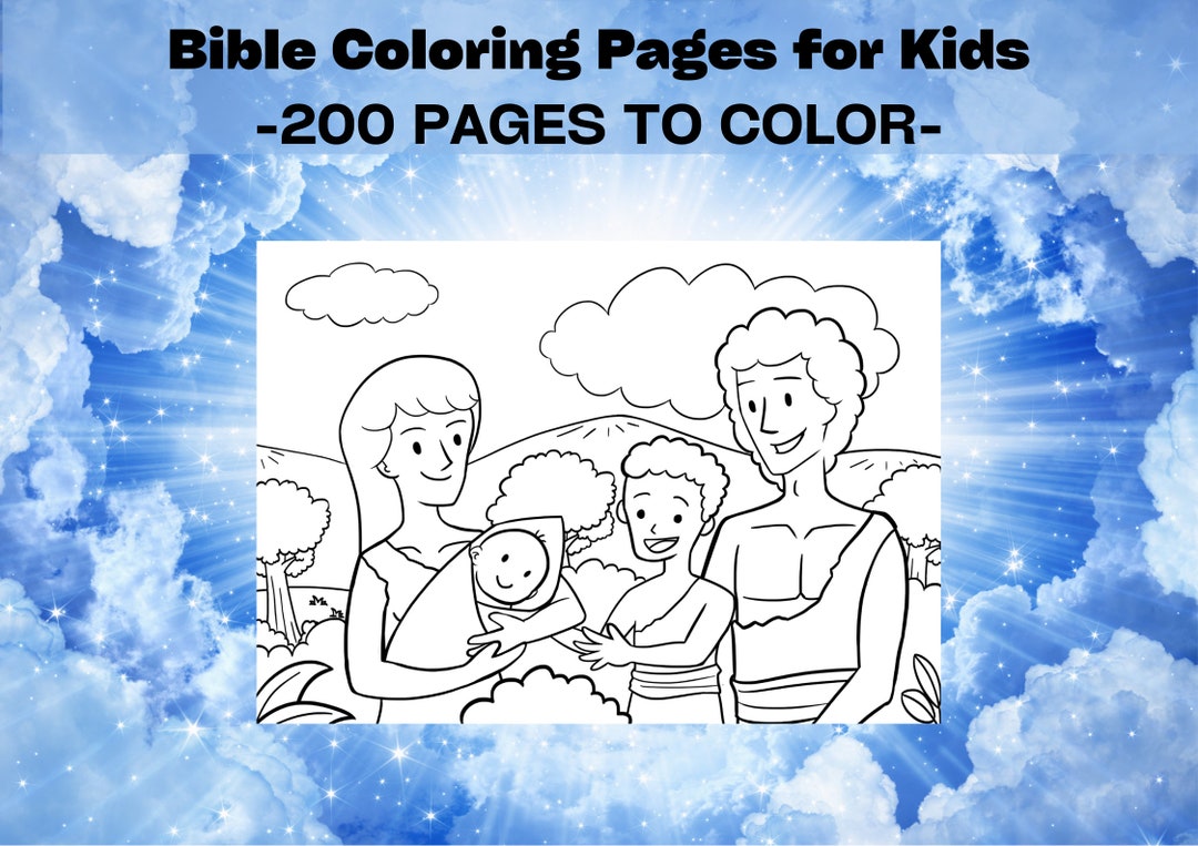 200 Bible Coloring Pages for Kids: Biblical Illustrations (PDF) - Etsy