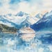 Alaska Cruise Watercolor Clipart: Landscape Jpgs for Scrapbooking ...