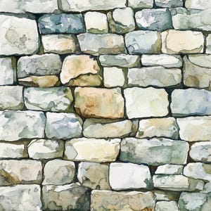 Watercolor Stone Wall Textures: 10 Jpgs for Scrapbooking (digital ...