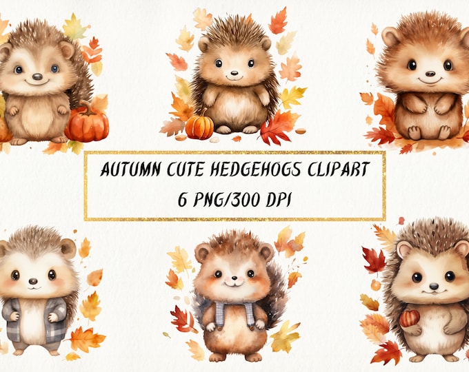 Hedgehog Clipart, Hedgehogs Clipart, Autumn Clipart, Fall Clip Art ...