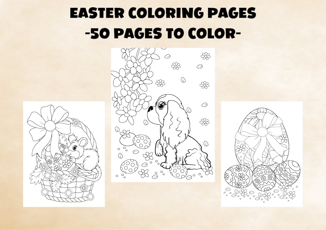 50 Super Cute Easter and Spring Holiday Coloring Pages, Easter Coloring ...