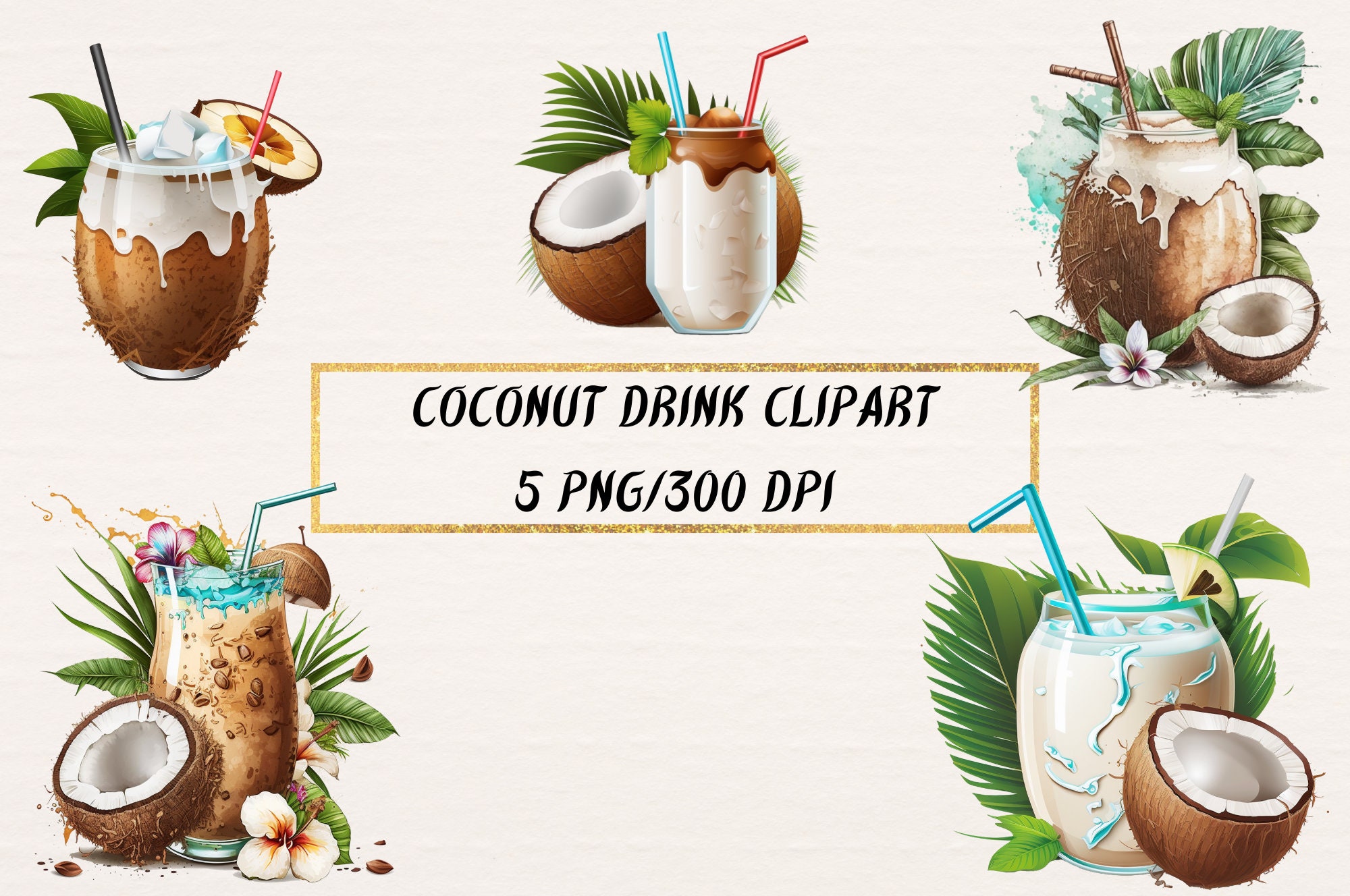 Coconut Drink Clipart