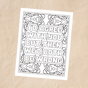Offensive Coloring Book for Adults, Sarcastic Coloring Book, Insults ...