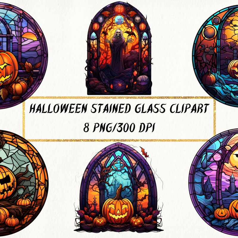 Halloween Stained Glass - Etsy
