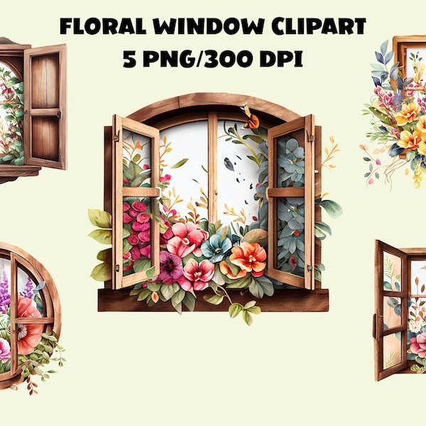Spring Window Clipart - Etsy