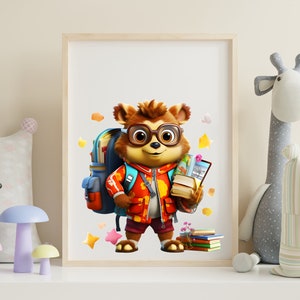 Back to School Animal Clipart: Adorable PNG Bundle (digital Download ...