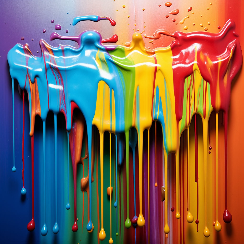 Dripping Paint Digital Paper: Colorful PNG Backgrounds (digital ...
