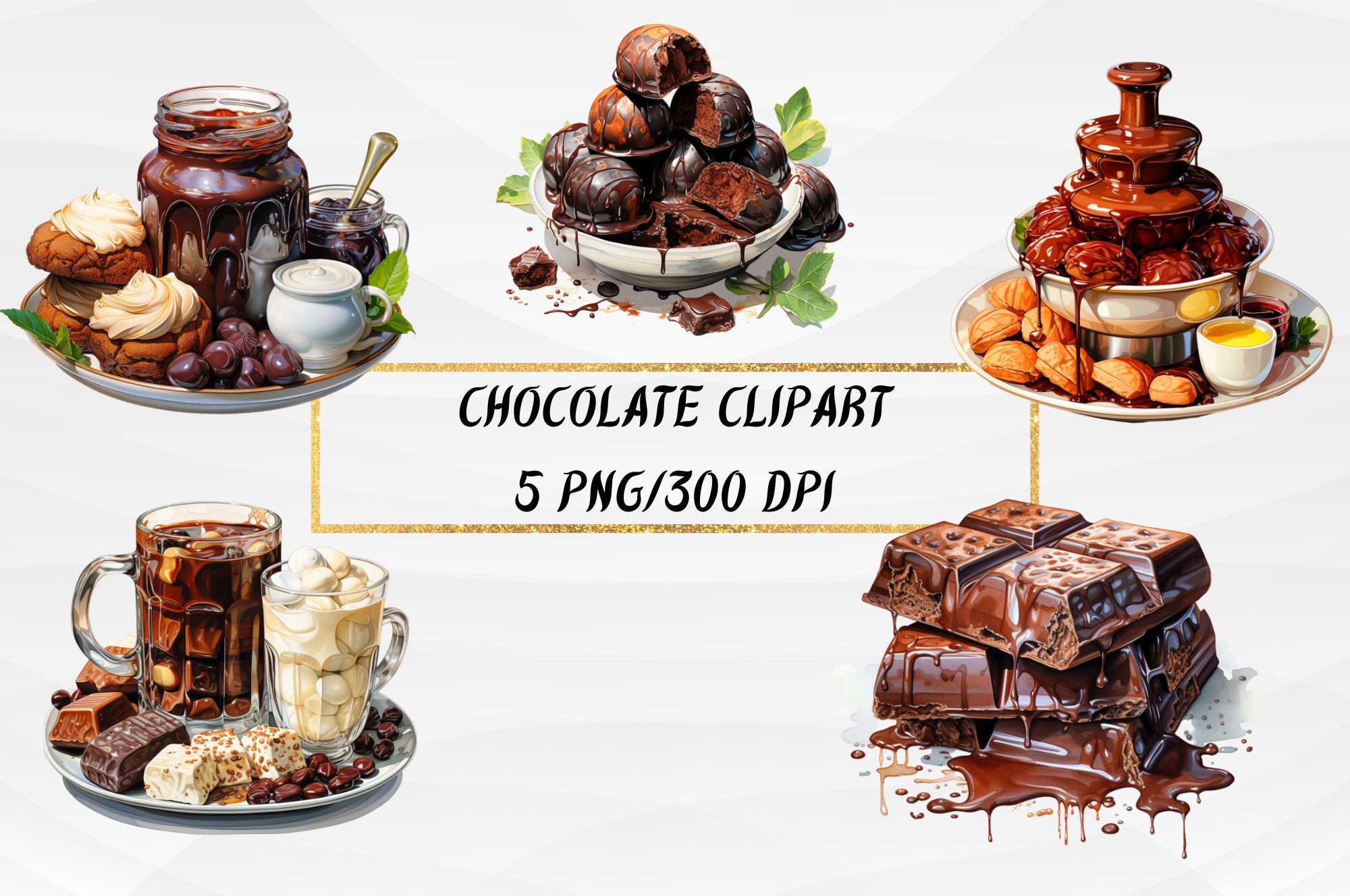 Fondue Au Chocolat Clipart Flowers