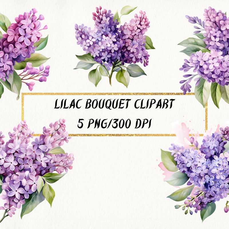 Lilacs Clip Art - Etsy