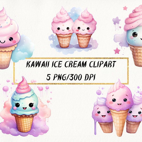 Ice Cream Clipart - Etsy