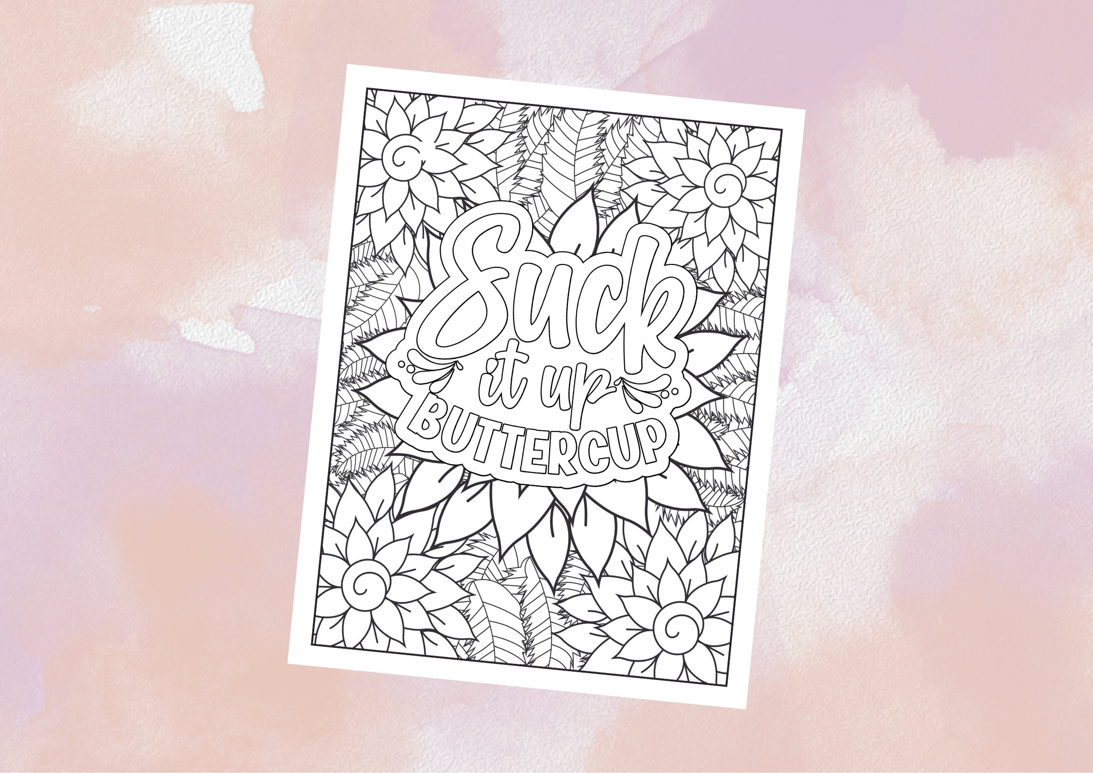 Sassy Quotes Coloring Pages for Adults, Funny Adult Coloring Book, Gag ...