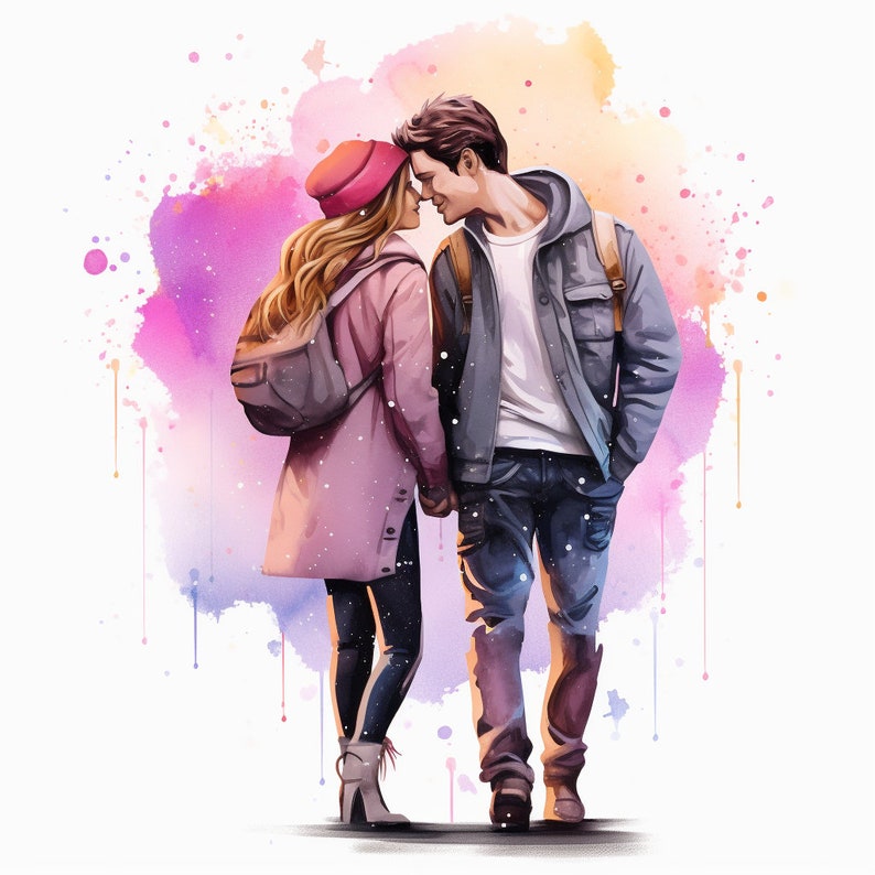 10 Couple Goal Watercolor Clipart Relationship Goals - Etsy