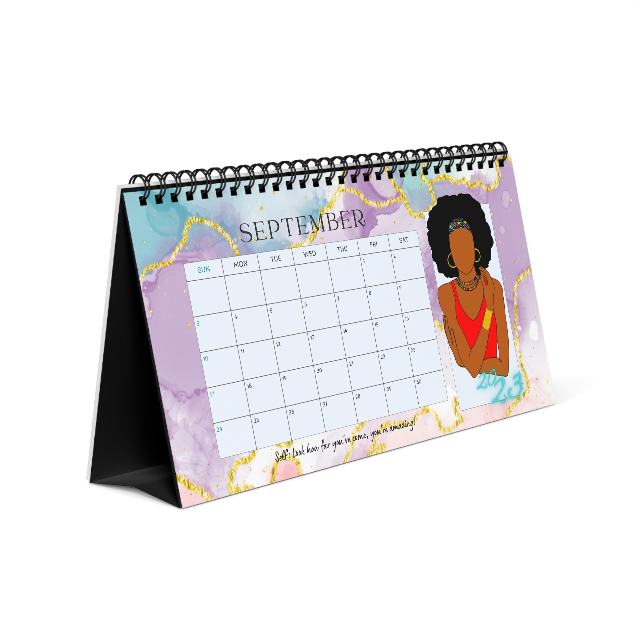 2023 Affirmations Self-love Desk Calendar black Girl Art Home Decor - Etsy