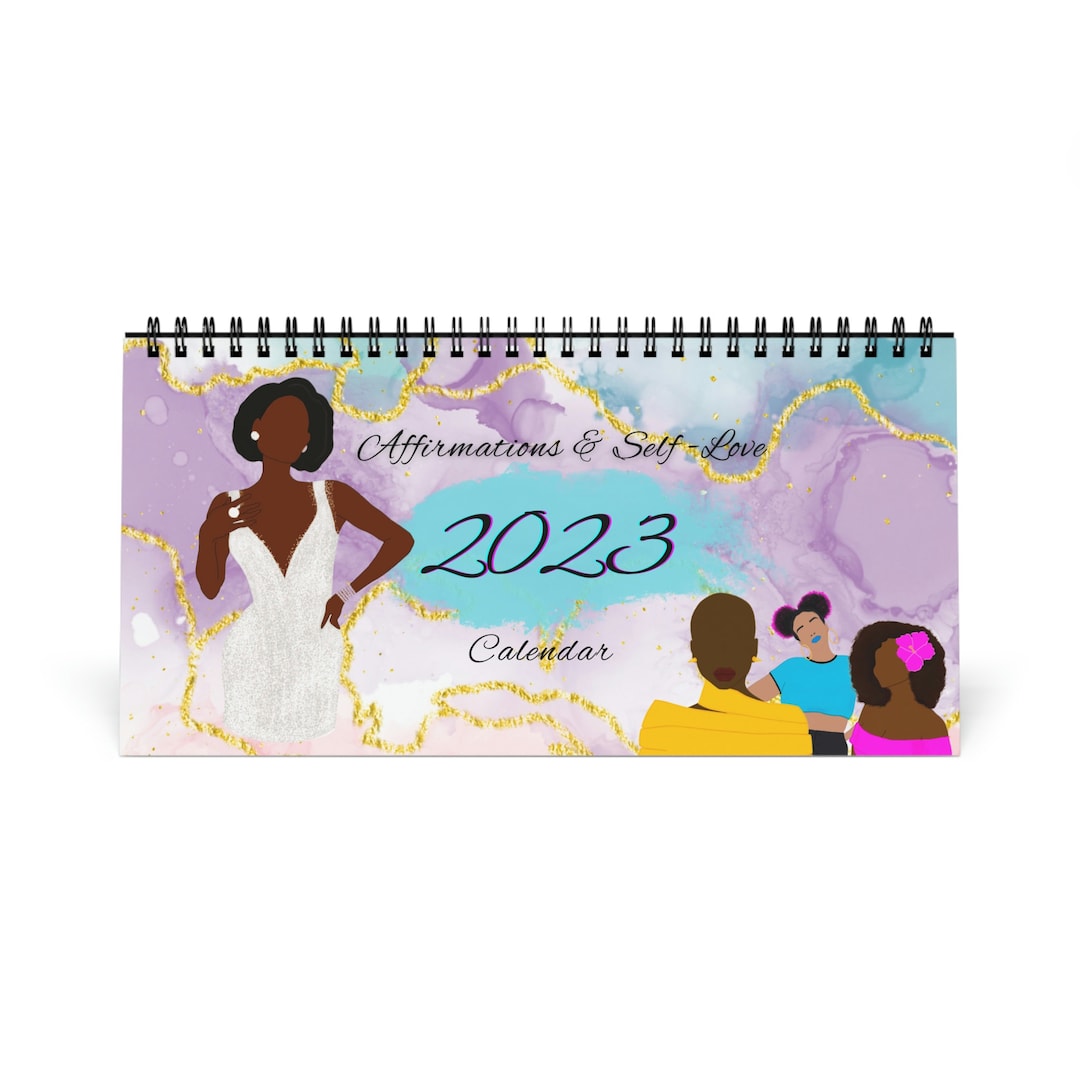 2023 Affirmations Self-love Desk Calendar black Girl Art Home Decor - Etsy