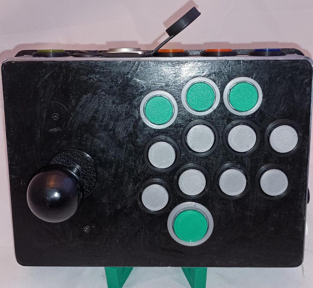 Ready-to-use 3d-printed "cross-up" Hybrid Arcade Controller W/ Sanwa SW ...