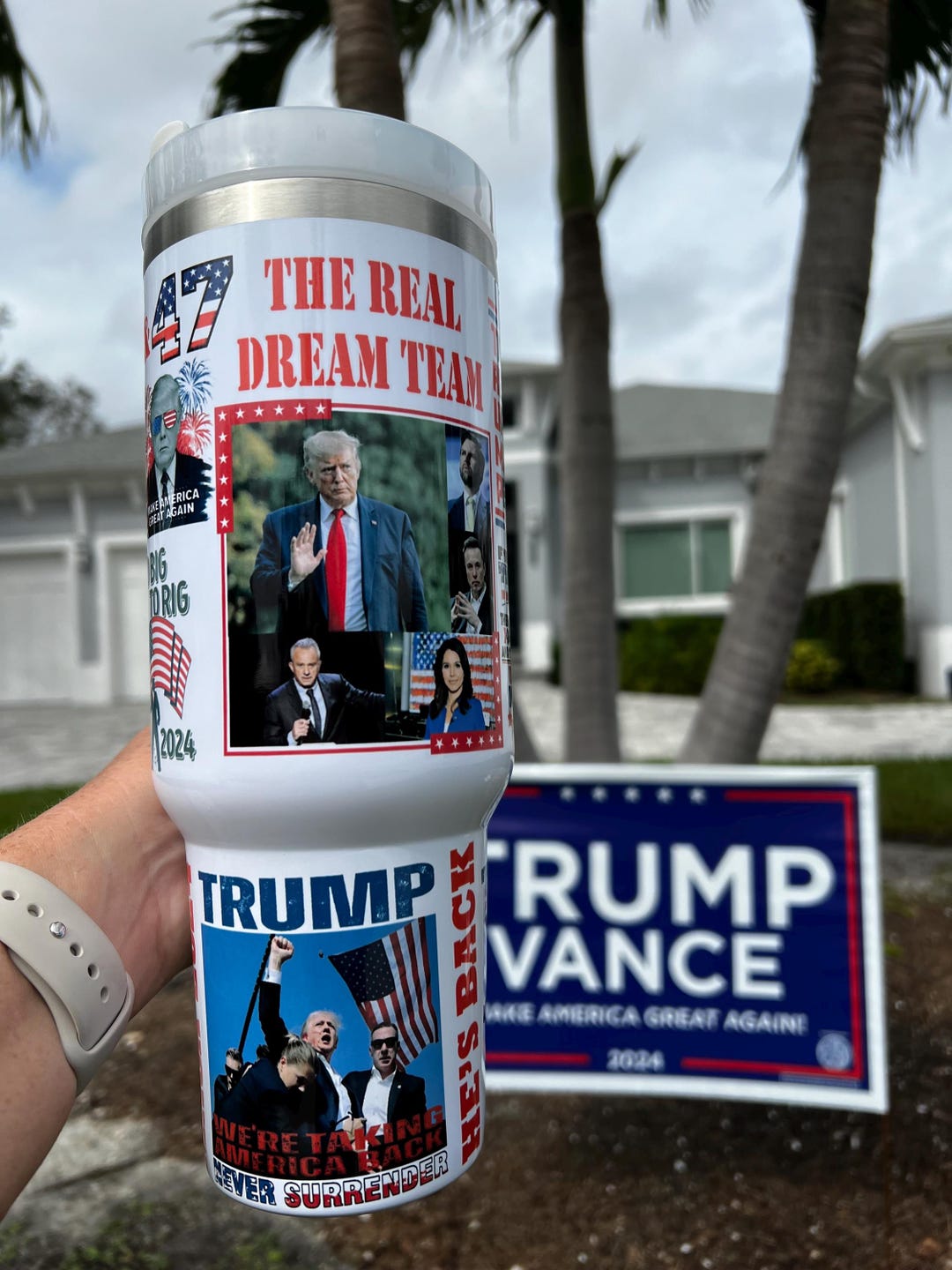 Trump Won 40oz Tumbler With a Plastic Straw, Trump 2024 Gift, Trump ...