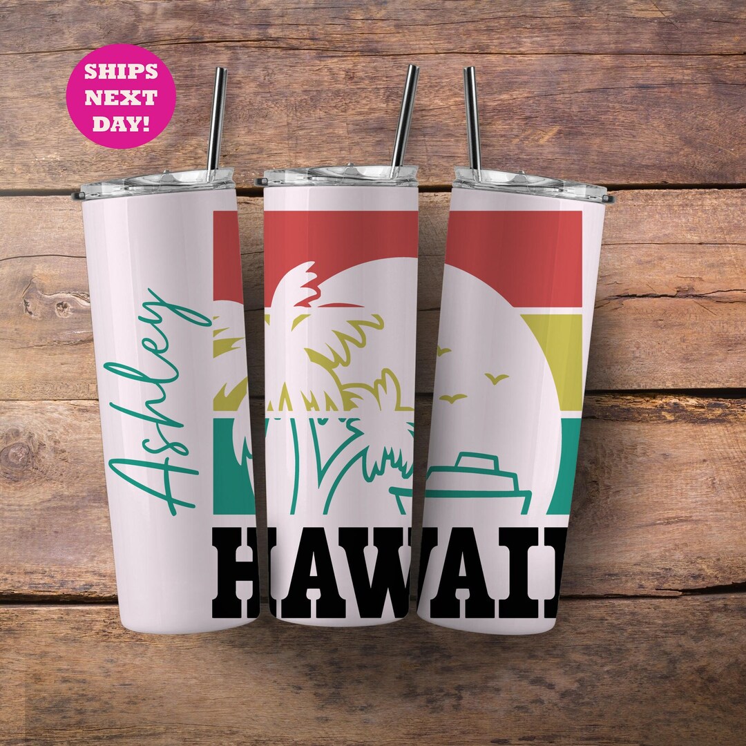 Custom Aloha Hawaii Beach Life Tumbler: Personalized Vacation Gift - Etsy