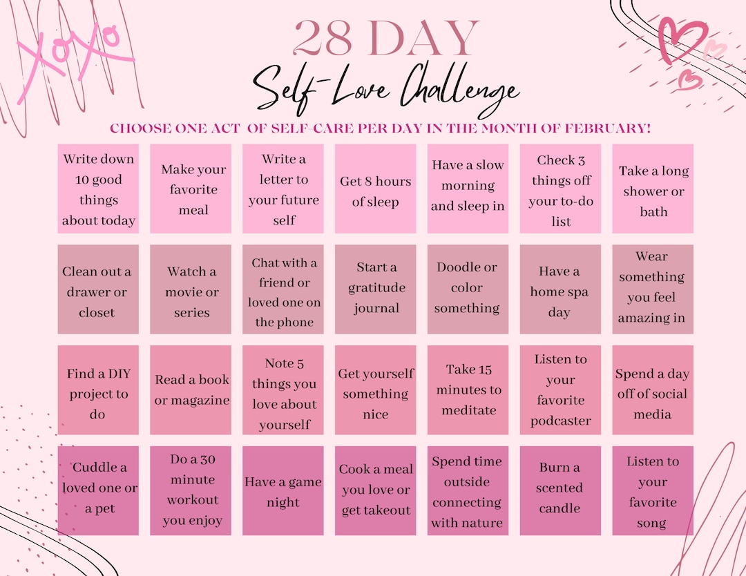 February Self-care Calendar - Etsy