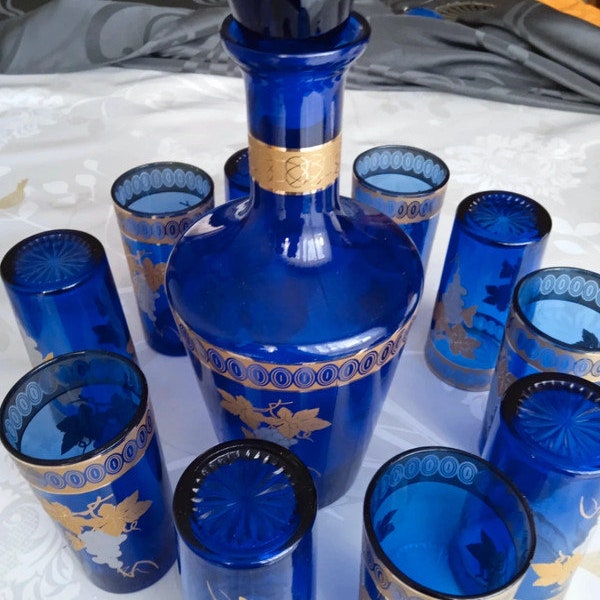 Blue Glassware - Etsy