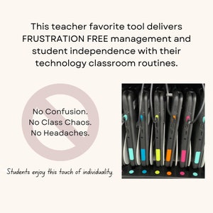 Classroom Laptop Label for Classroom Organization With Color Coded ...