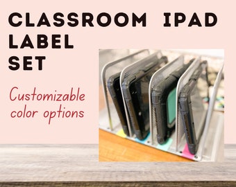 Classroom Laptop Label for Classroom Organization With Color Coded ...