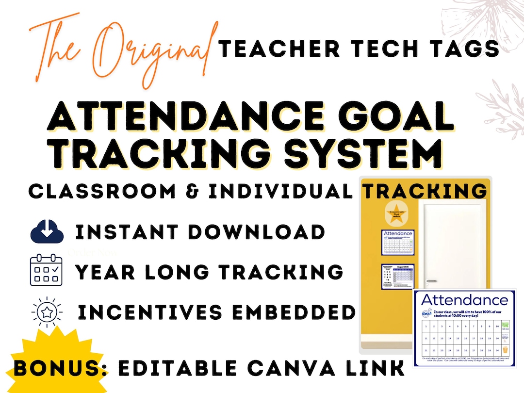 Classroom Attendance Incentive System Whole Class Goal Tracker Perfect ...