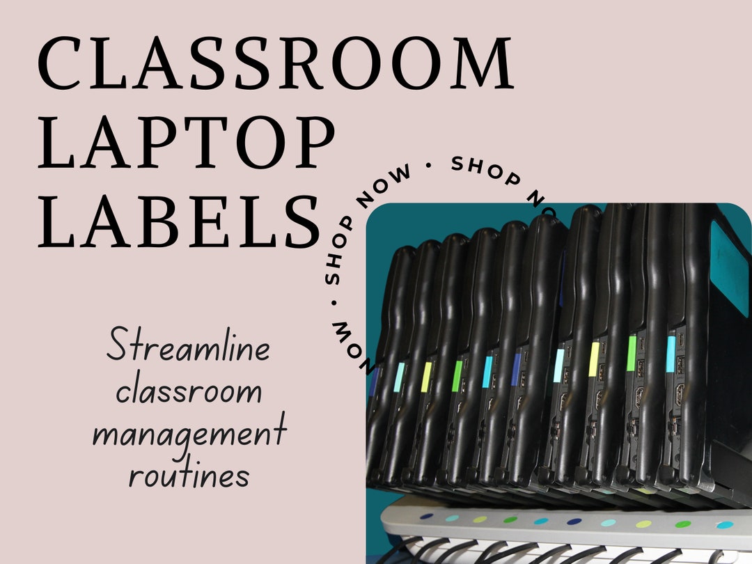 Classroom Laptop Label for Classroom Organization With Color - Etsy