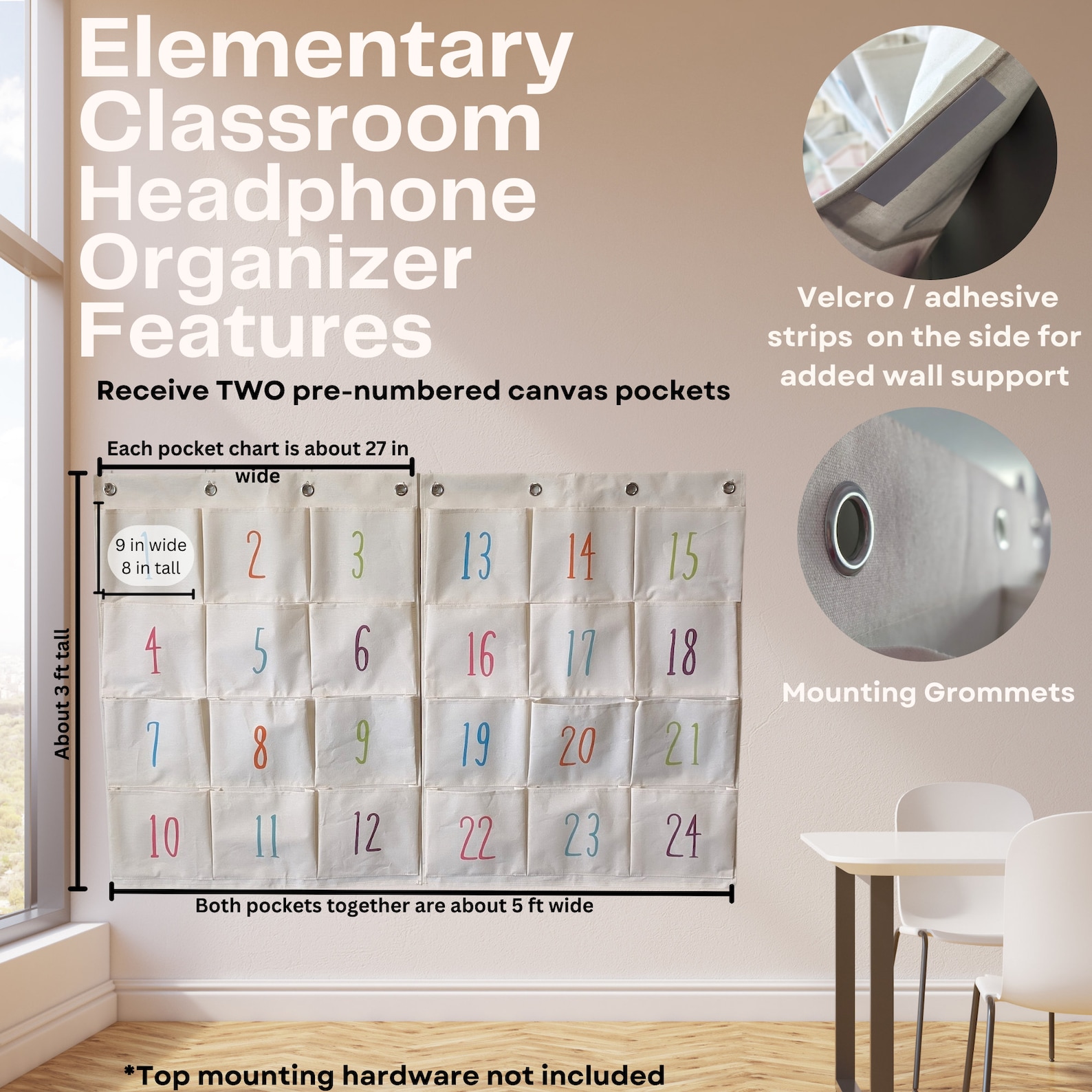 Classroom Chromebook Labels & Headphone Pocket Chart Bundle - Etsy