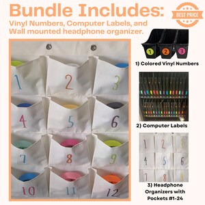 Classroom Chromebook Labels & Headphone Pocket Chart Bundle - Etsy
